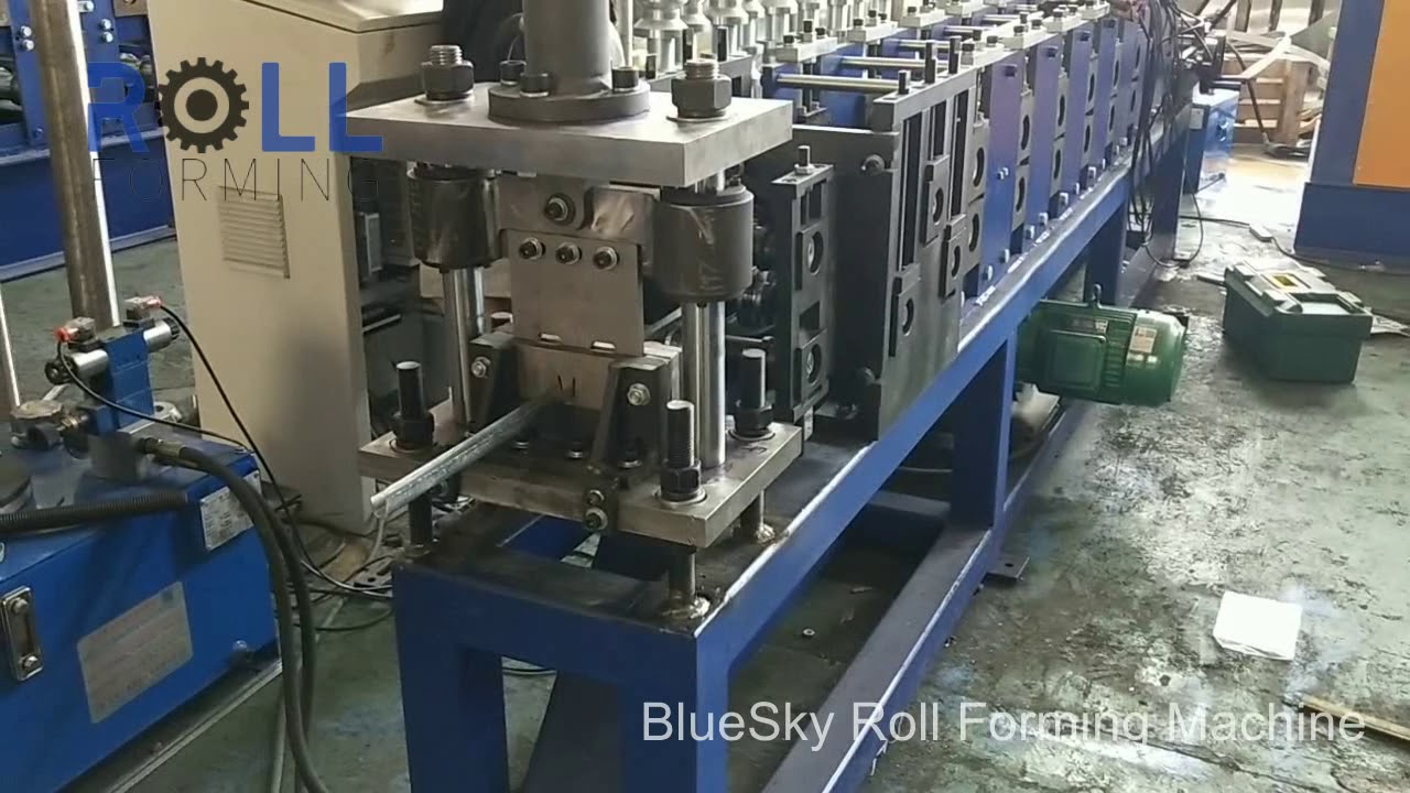 C Channel Roll Forming Machine - YouTube