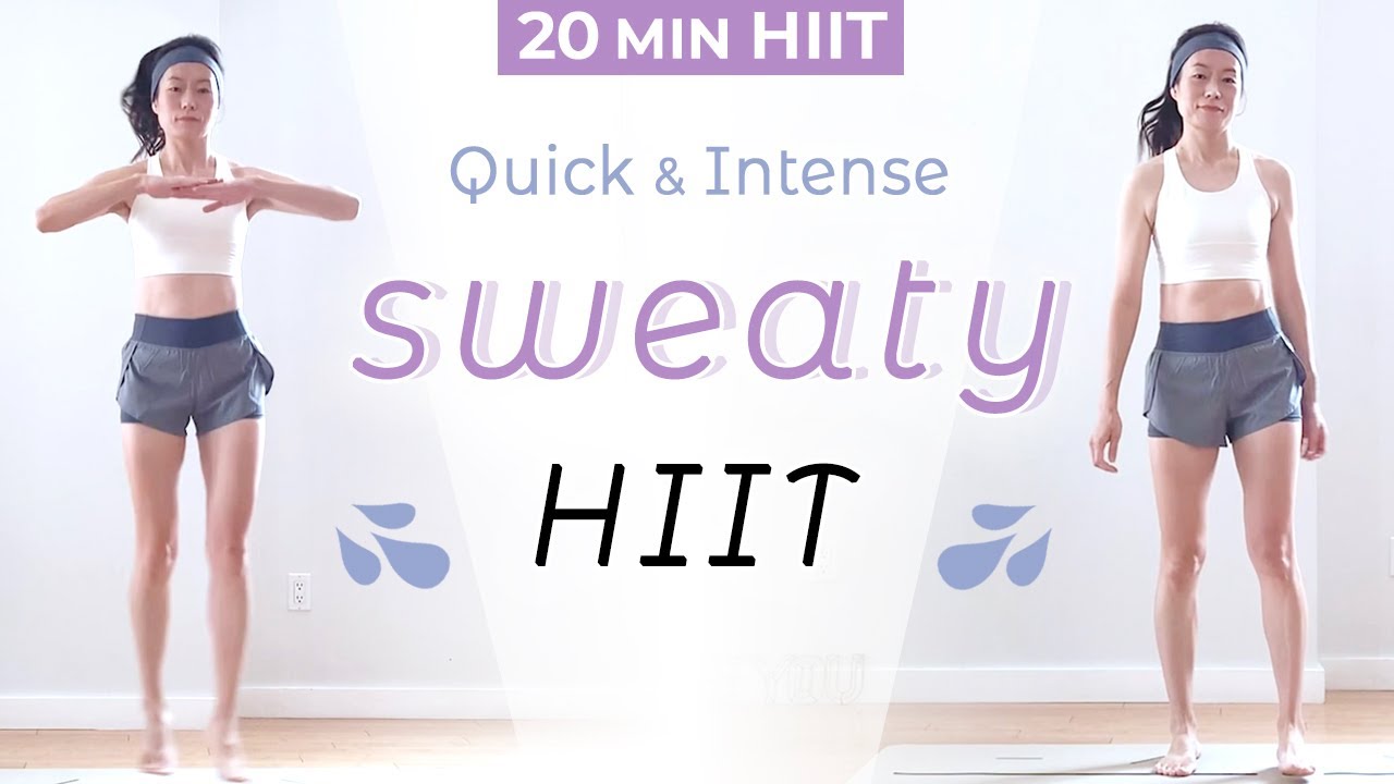 20 MIN QUICK & INTENSE SWEATY HIIT / Full Body Fat Burning Workout / No ...