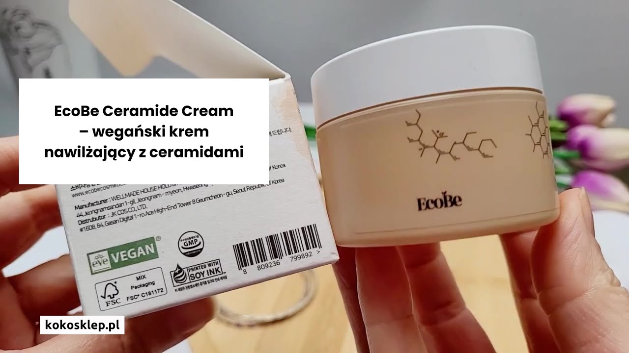 EcoBe Ceramide Cream - wegański krem nawilżający - YouTube
