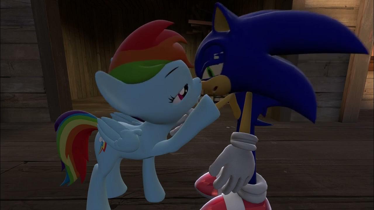 Sonic x Rainbow Dash kiss[SFM/60fps] - YouTube