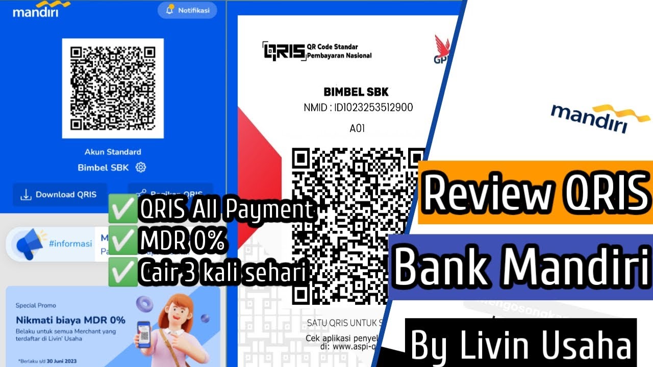 Review QRIS Bank Mandiri Livin Usaha - YouTube