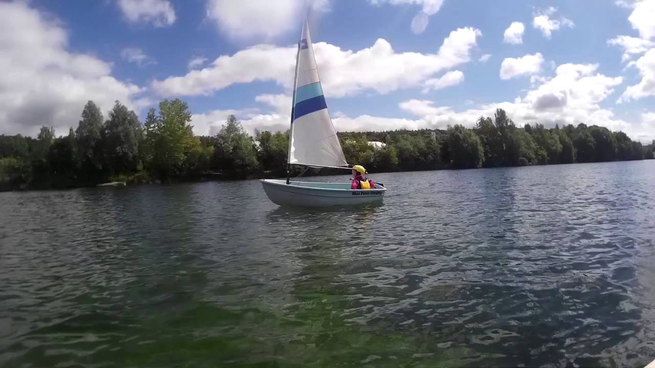 Beth Sailing Our Blue Peter Dinghy - YouTube