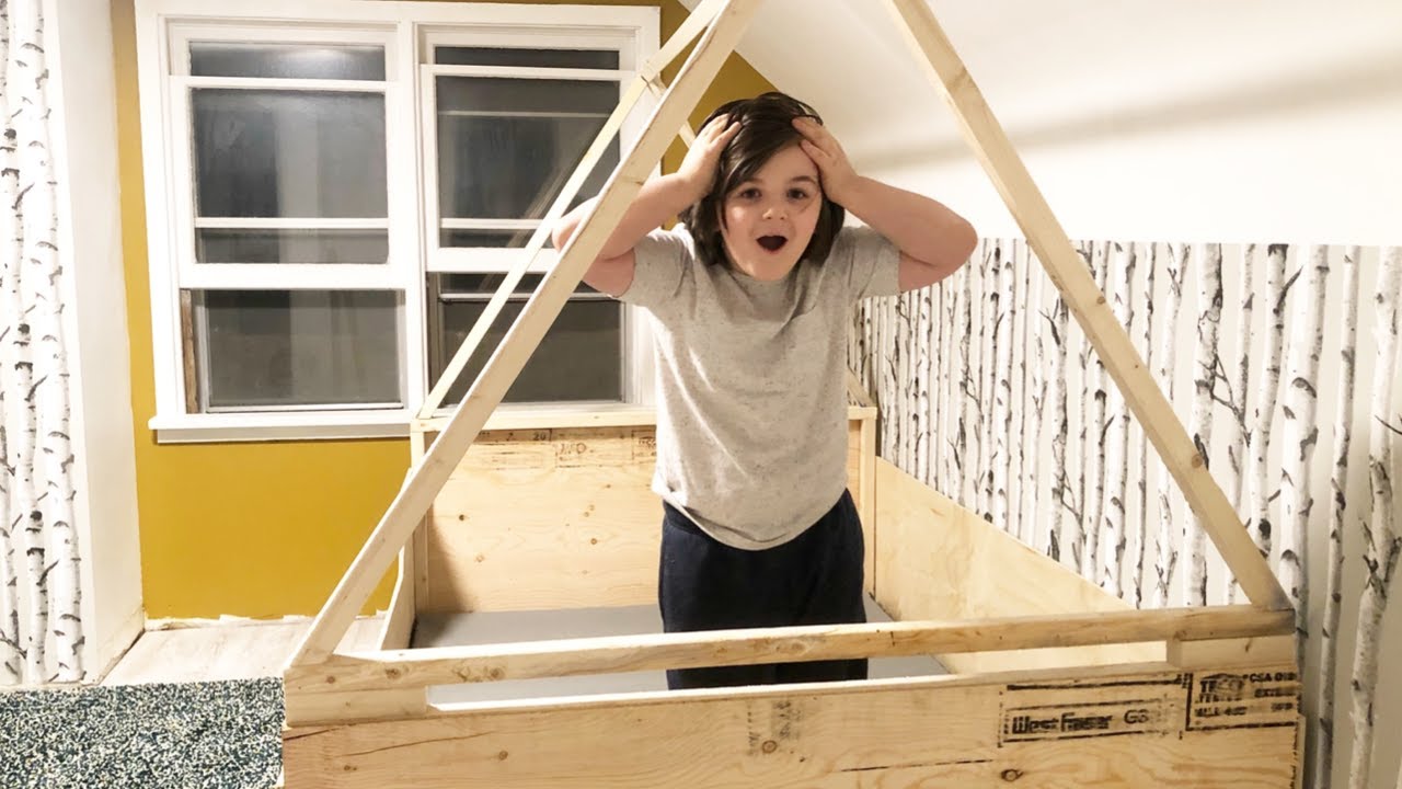 DIY- Building a dreamy HIDEOUT tent bed from scratch! - YouTube