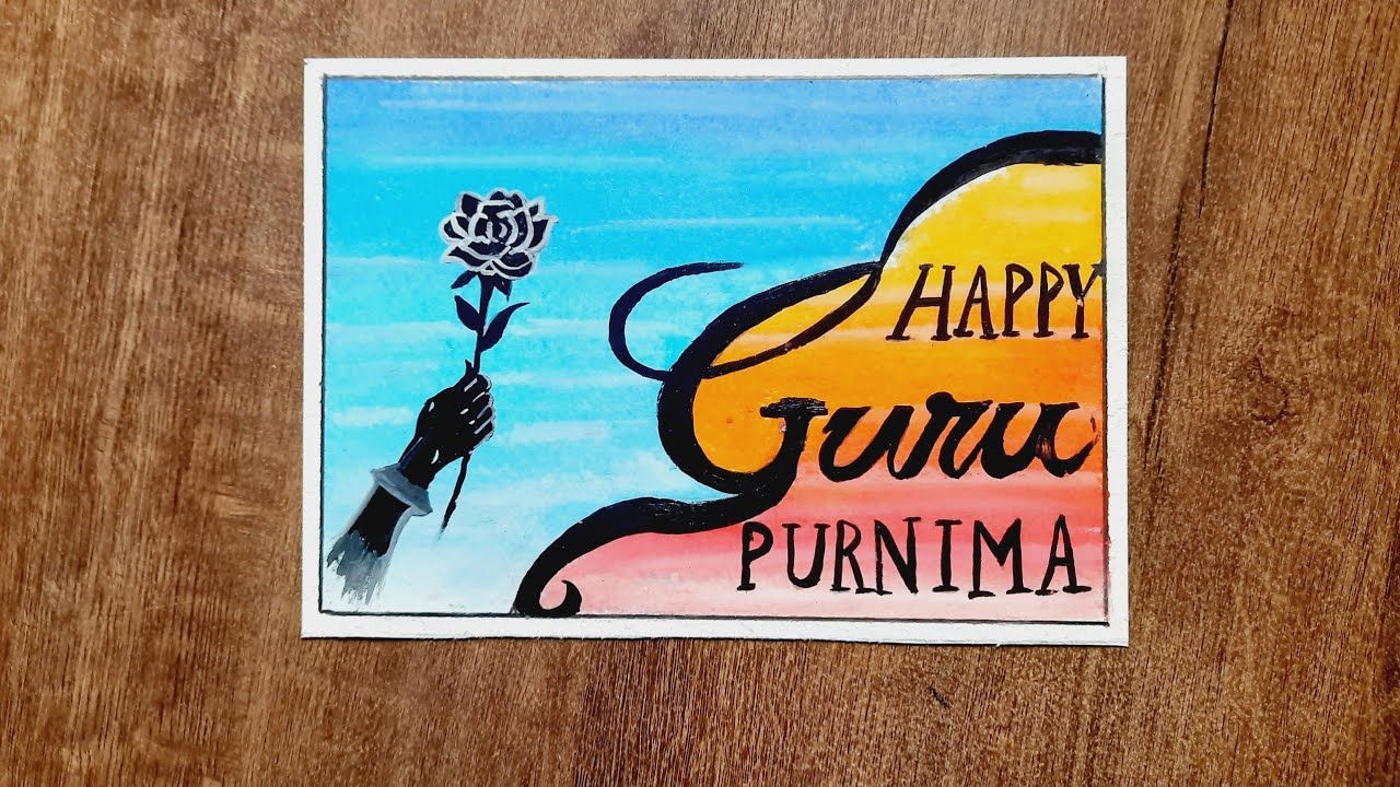 Guru purnima drawing very easy new | Guru purnima poster | Guru purnima ...