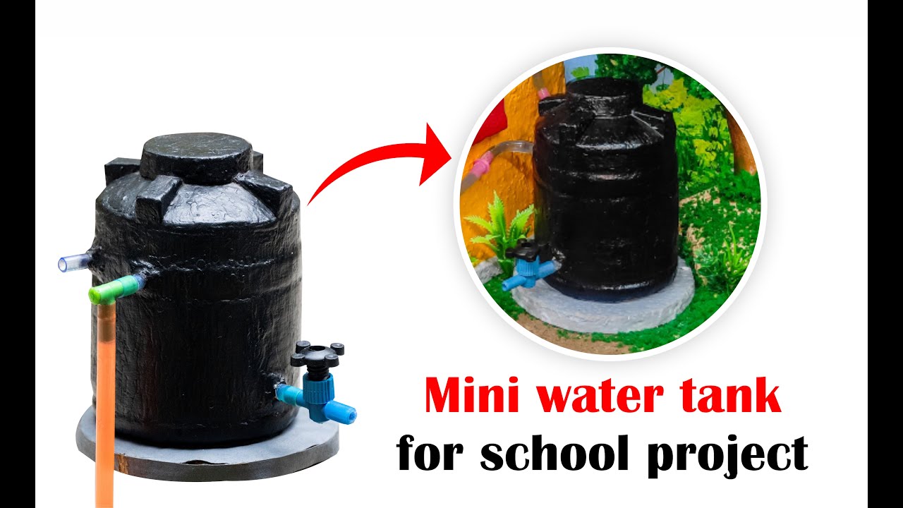 how to make mini water tank for school project - YouTube