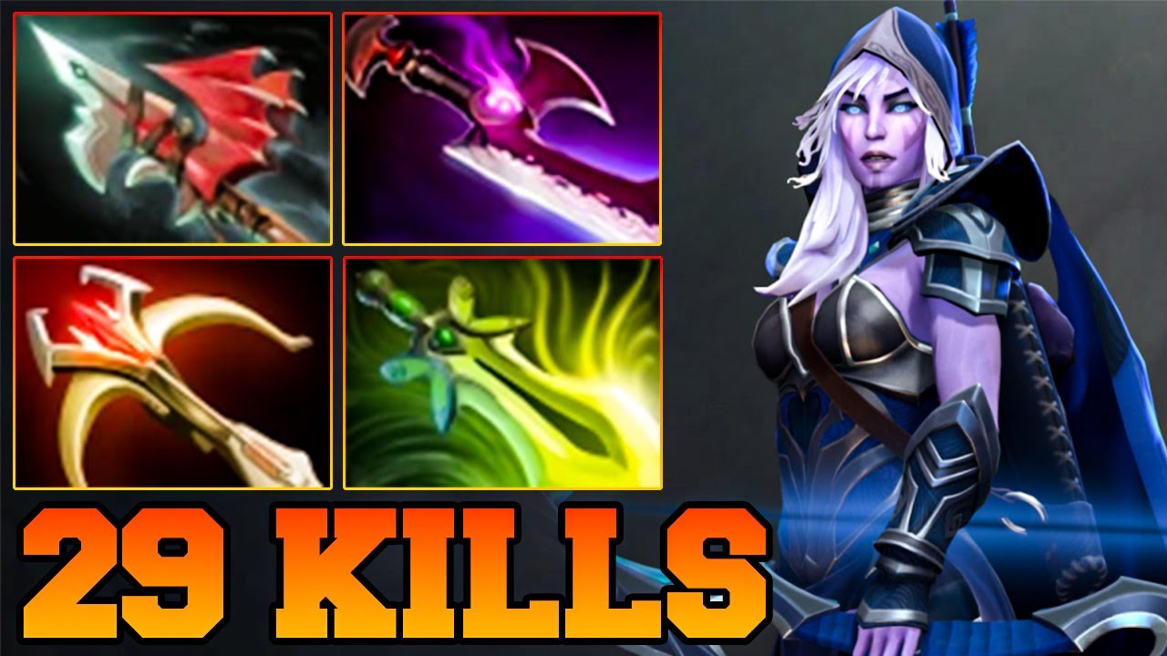 29 Kills Drow Ranger Dota 2 !! Dota 2 Drow Ranger Pro Gameplay Build ...