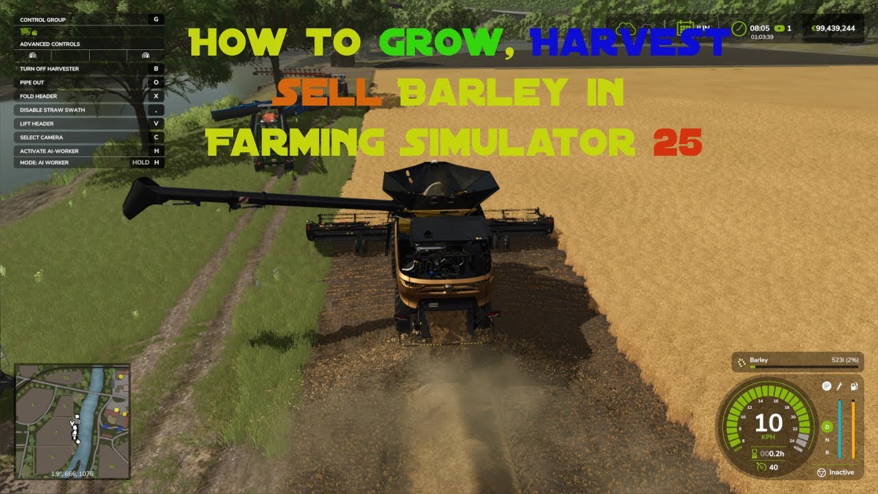 How to Grow, Harvest & Sell Barley in Farming Simulator 25 - YouTube