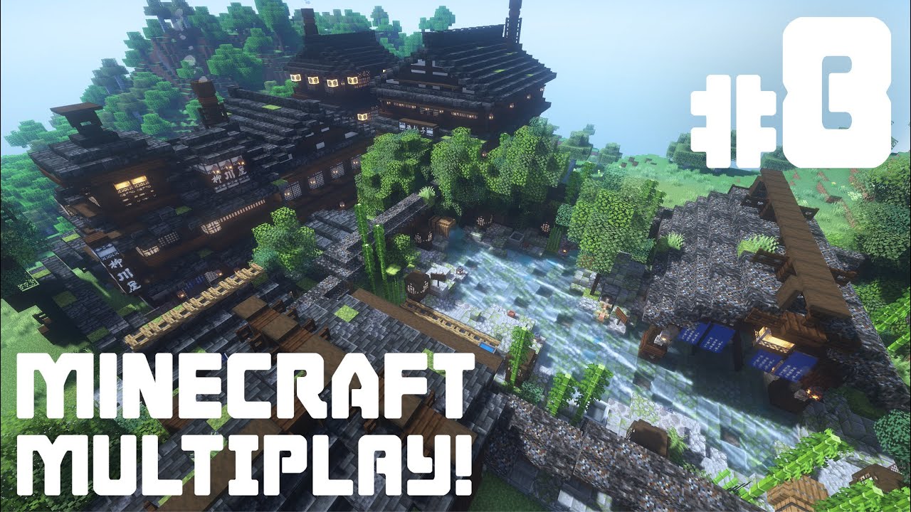 [Minecraft] Multiplay! #8 Japanese hot spring village - YouTube