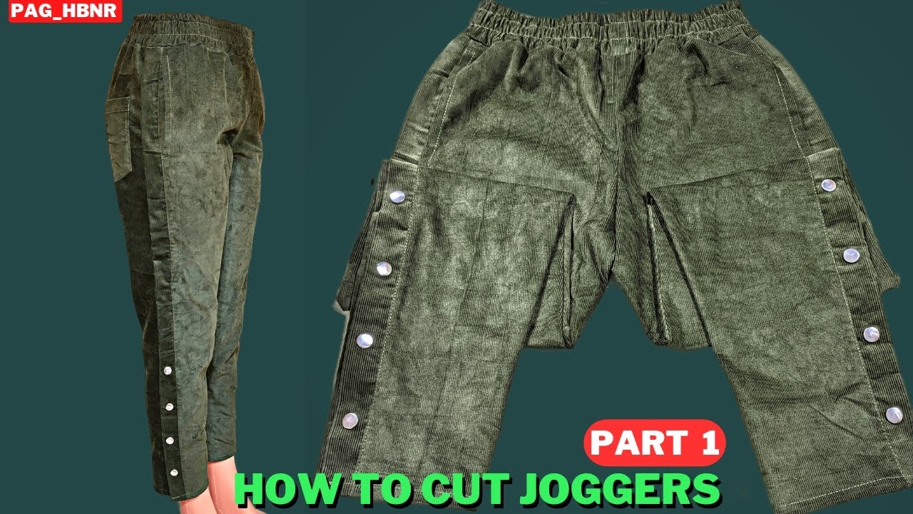 HOW TO CUT JOGGERS ¦ CORDUROY PANT #joggers #pant #diy - YouTube