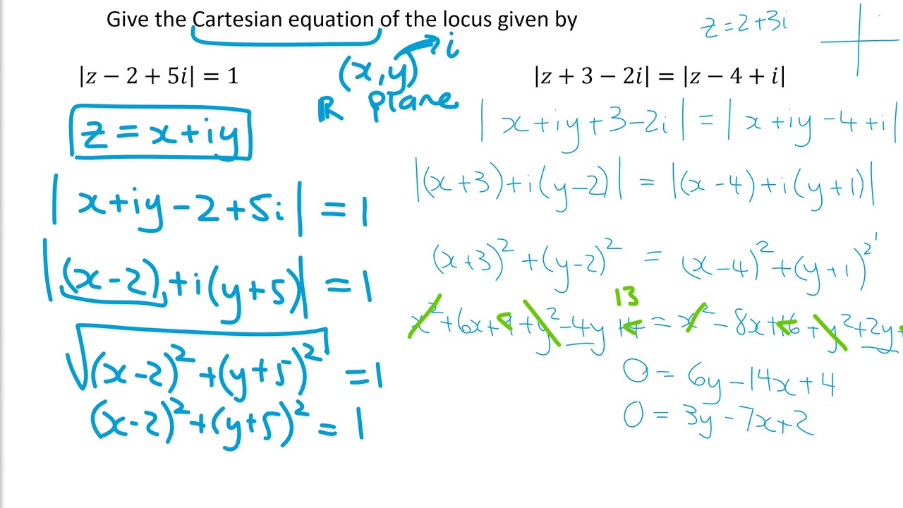 Loci Cartesian Equation - YouTube