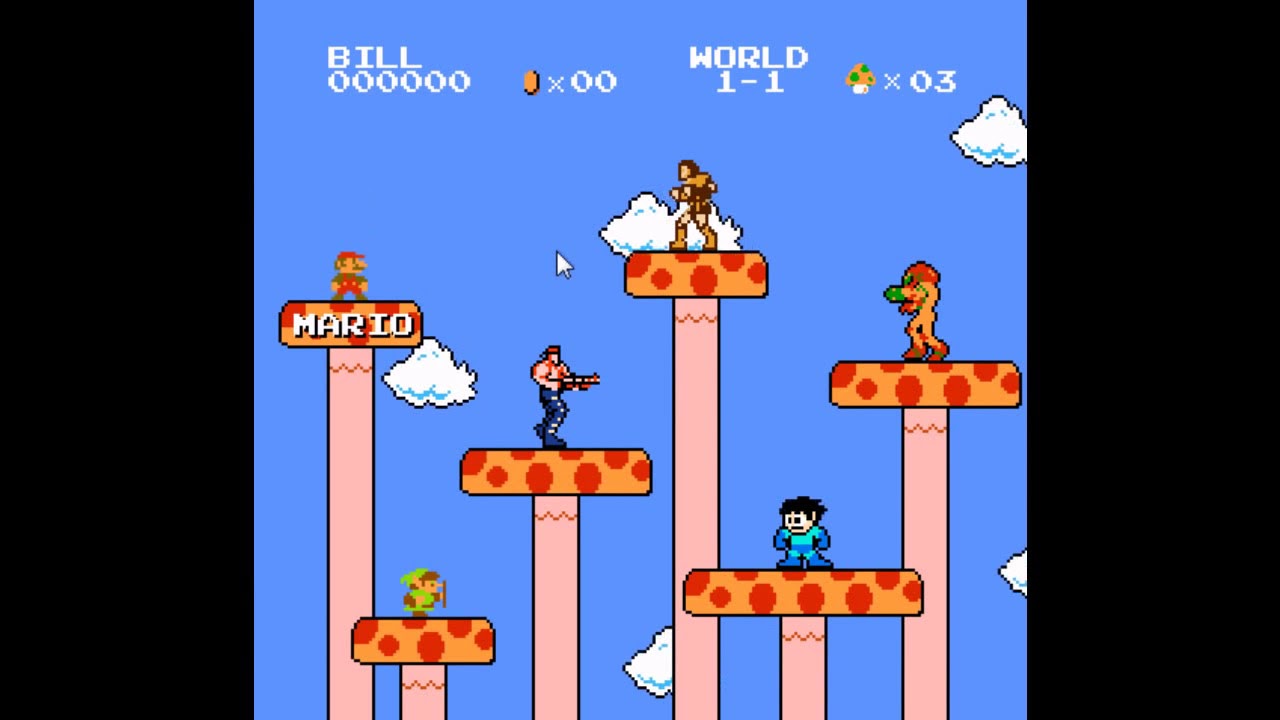 Super Mario Crossover World 1-1 to 4-1 - YouTube