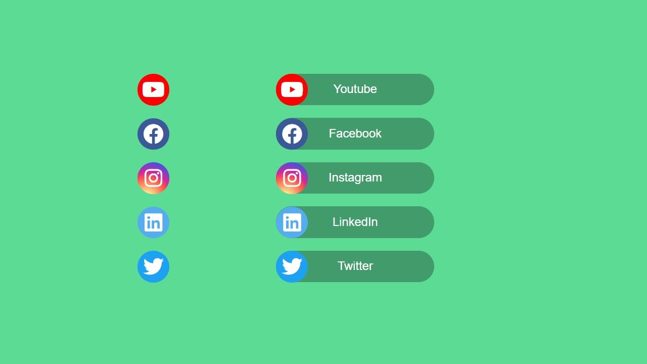 Animated Social Media Icons Htmlandcss Codeera Youtube