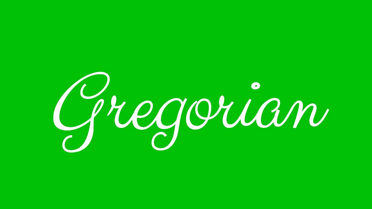 Learn how to Sign the Name Gregorian Stylishly in Cursive Writing - YouTube