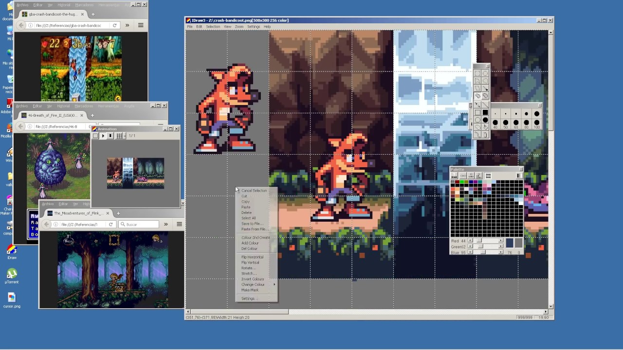 PIXEL ART TIME LAPSE #12 - Crash Bandicoot - YouTube