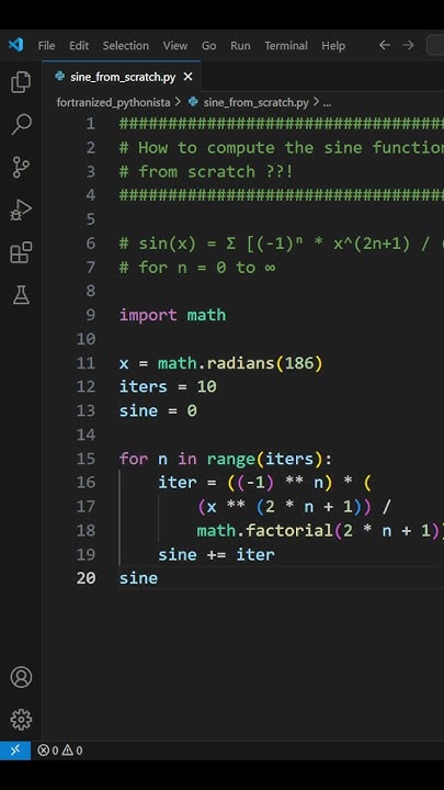 How to compute the sine function from scratch #python - YouTube