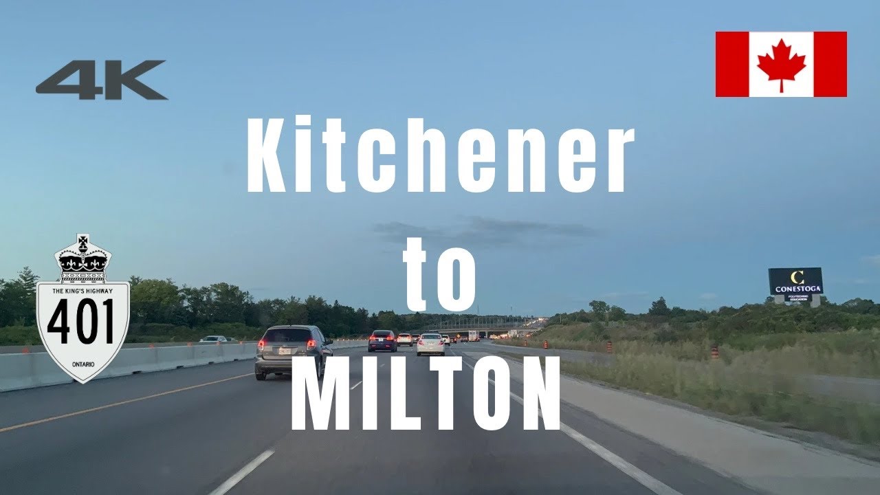 Kitchener to Milton - Drive on Highway 401 in the evening in Canada 🇨🇦 ...