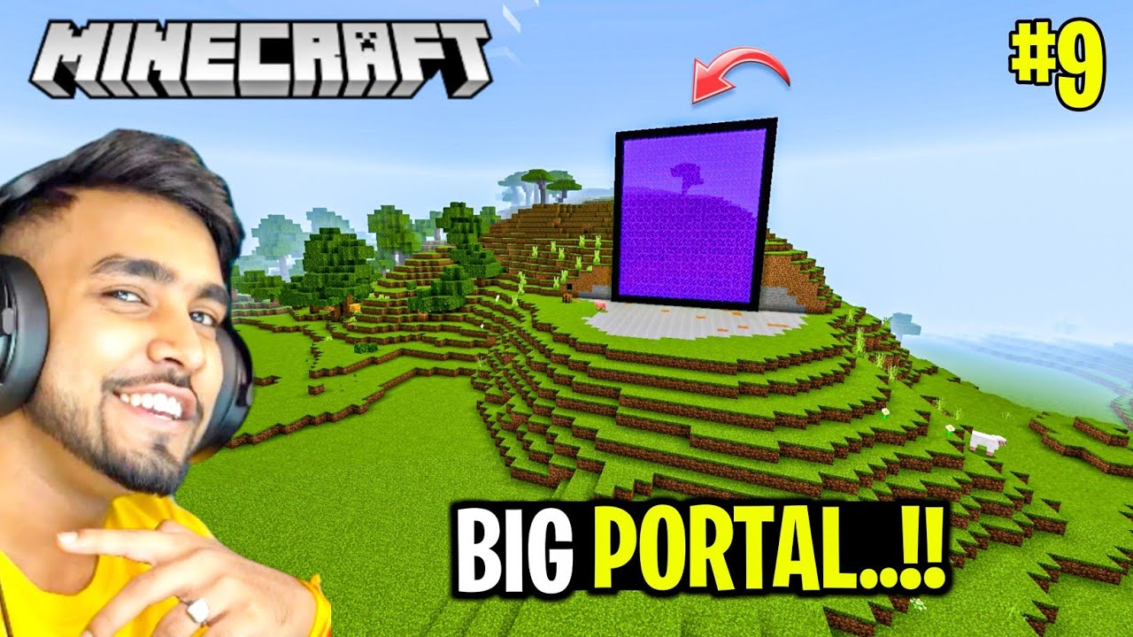 BUILD A BIG PORTAL...!!! 😱 #minecraft - YouTube