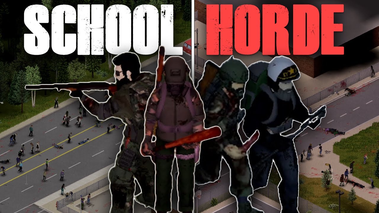 Muldraugh School Horde - Project Zomboid | The Walking Dead - YouTube