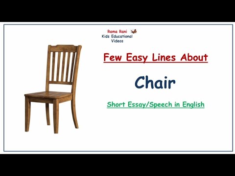 Chair | Essay in English | Few easy lines | 10 Lines on chair | Rama ...