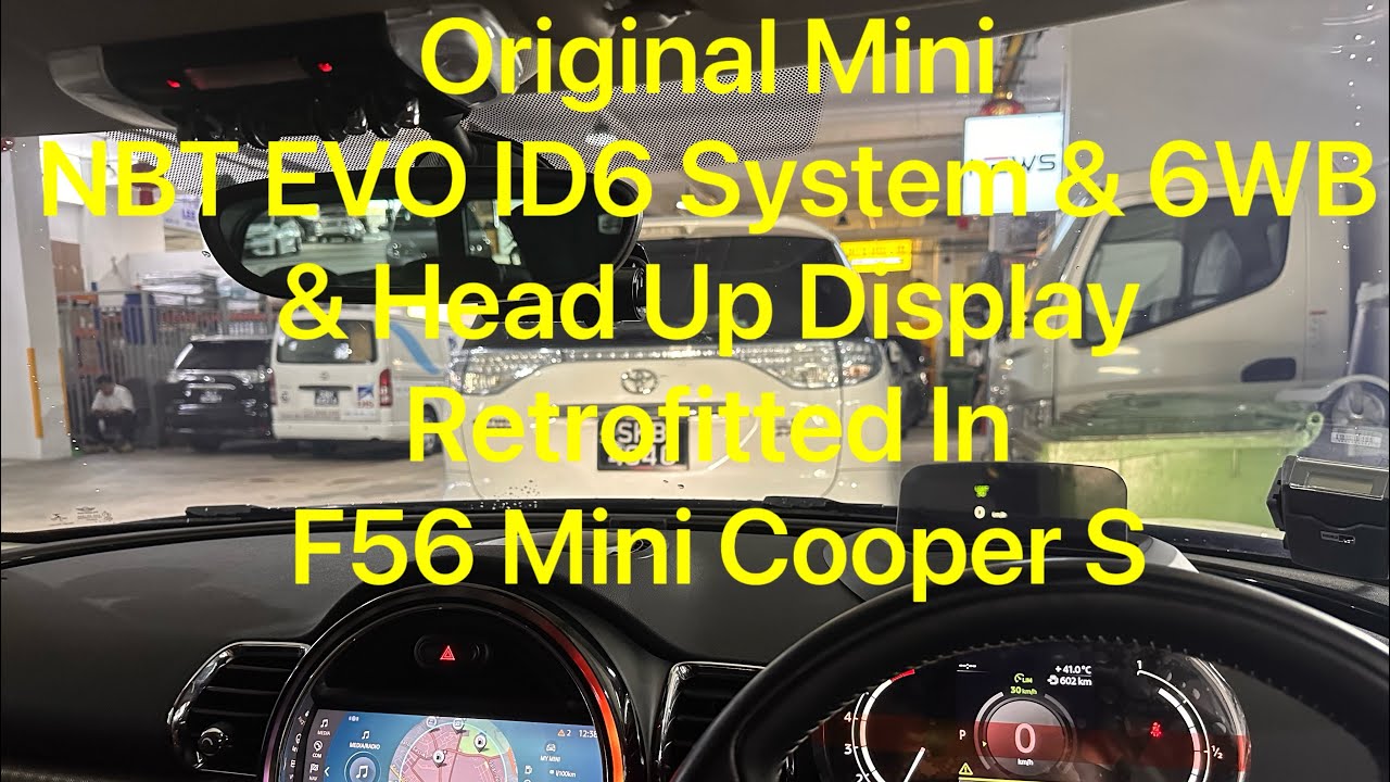 Original Mini NBT EVO ID6 System & 6WB & Head Up Display Retrofitted In F56 Mini Cooper S - YouTube