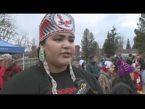 Indigenous peoples' march in Downtown Spokane - YouTube