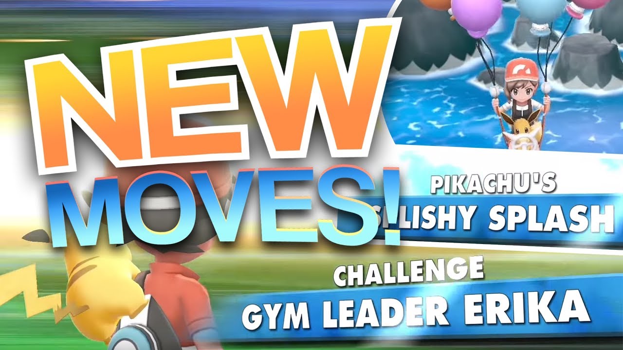 Splishy Splash?! No HMs! NEW Pokémon Moves revealed for Let's Go ...