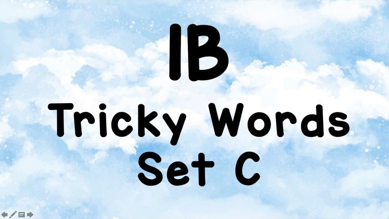1B Tricky Words Set C - YouTube
