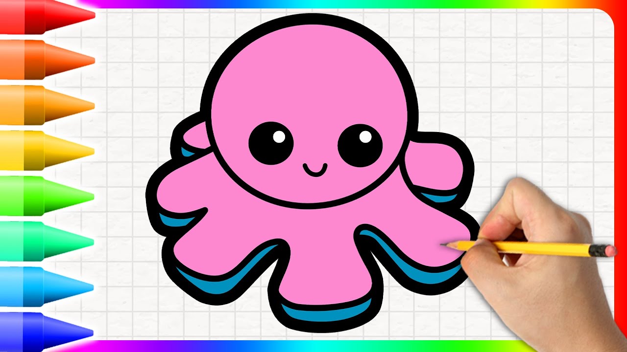 How to Draw Reversible Octopus | Easy Drawing for Beginners - YouTube