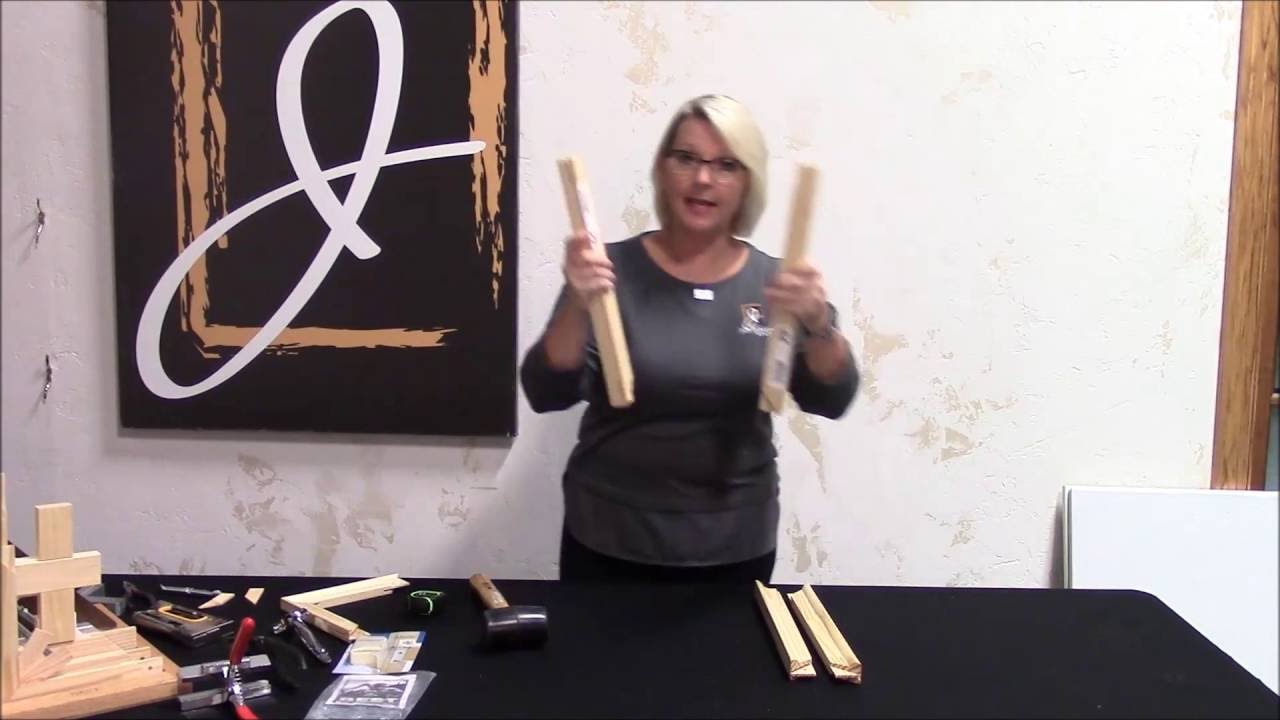 Assembling Tongue & Groove Stretcher Bars - YouTube