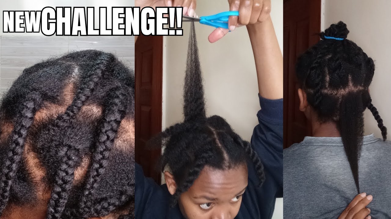 Length Retention Challenge: Natural Hair Trimming,Protective Styling ...