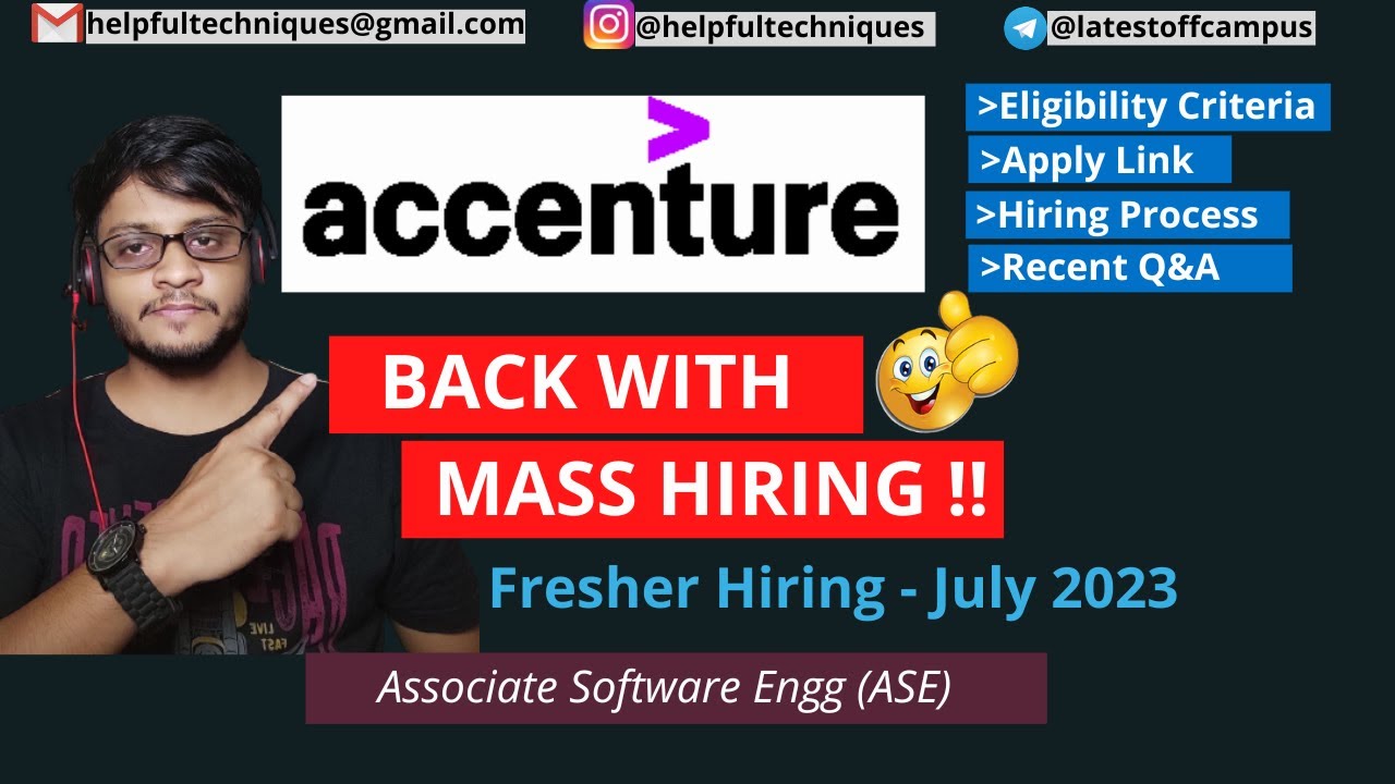 Accenture Off-Campus LATEST Updates 2023 | Accenture FRESHER Mass ...