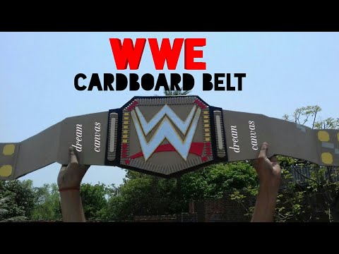 Cradboard Craft | WWE cardboard belt | Dream Canvas - YouTube