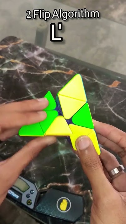 Pyraminx best 2 Flip Algorithm with finger tricks #tutorial #rubik #viral #satsfying #india ...