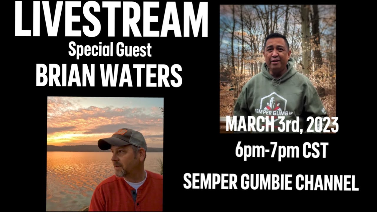 LIVE STREAM - GUEST BRIAN WATERS FROM BRIAN WATERS OUTDOORS - YouTube
