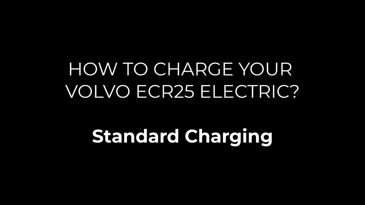 Volvo Electric Compact Excavators : Standard Charging, How to. - YouTube