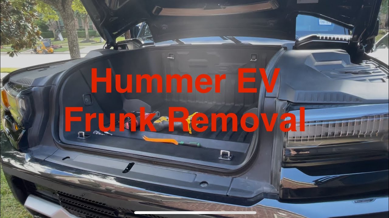 Hummer EV Truck - Frunk/Tub/eTrunk Removal - YouTube