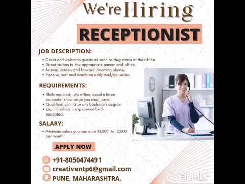 Nursing Job and Receptionist job at Pune "Fresher and Experienced" Both ...