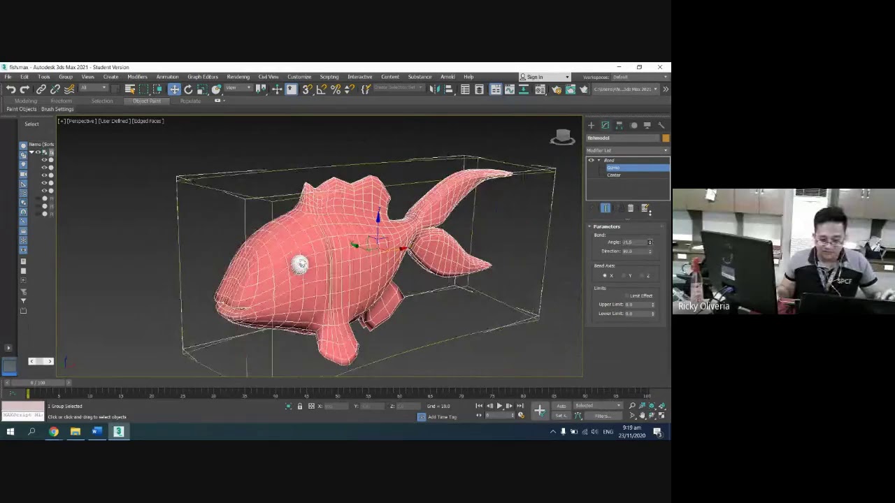 ANIMATING FISH MODEL USING 3D MAX - YouTube