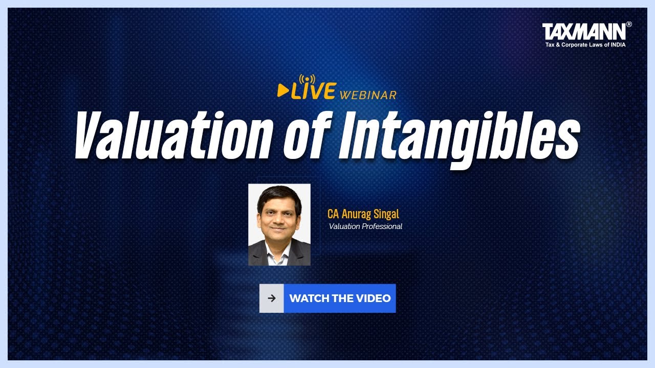 #TaxmannWebinar | Valuation of Intangibles - YouTube