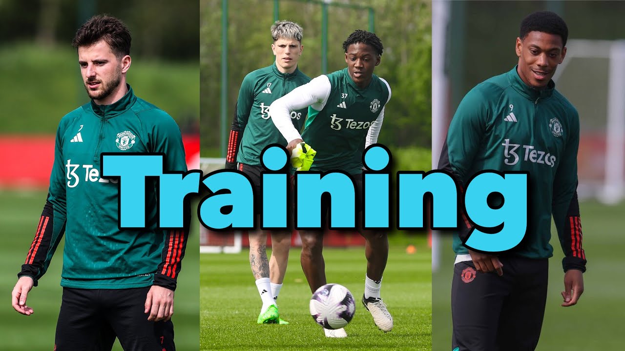 Manchester United Training 2nd May: Mount, Mainoo, Højlund, Garnacho ...