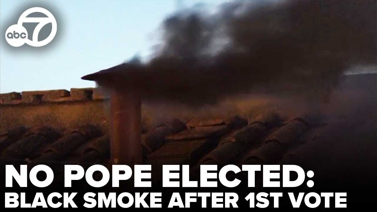 No pope elected: Black smoke spews from chimney after 1st conclave vote ...