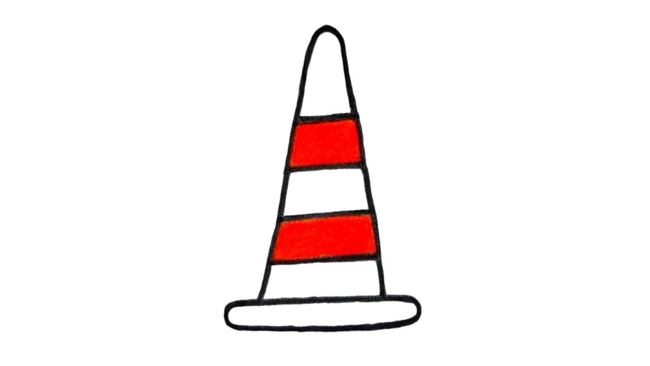 Traffic Cone Drawing For Beginners - YouTube