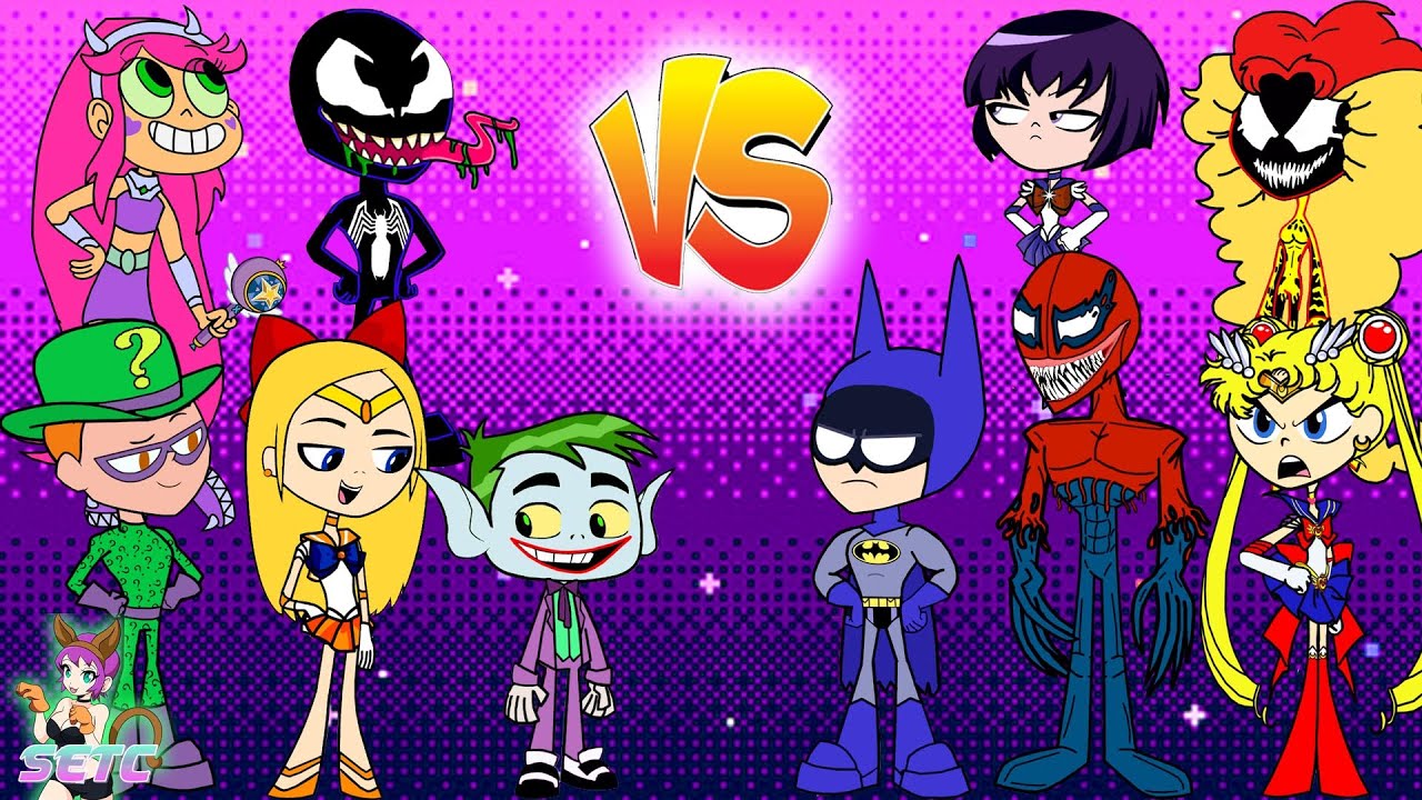 Teen Titans Go! vs. Batman Sailor Moon and friends! Cartoon Character ...