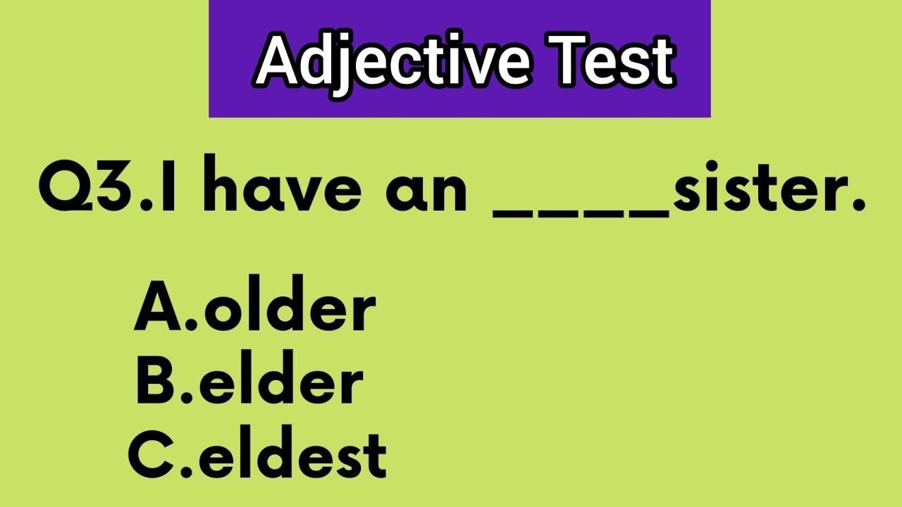 Adjective Test | English Grammar Test|Can You score 15/15? - YouTube