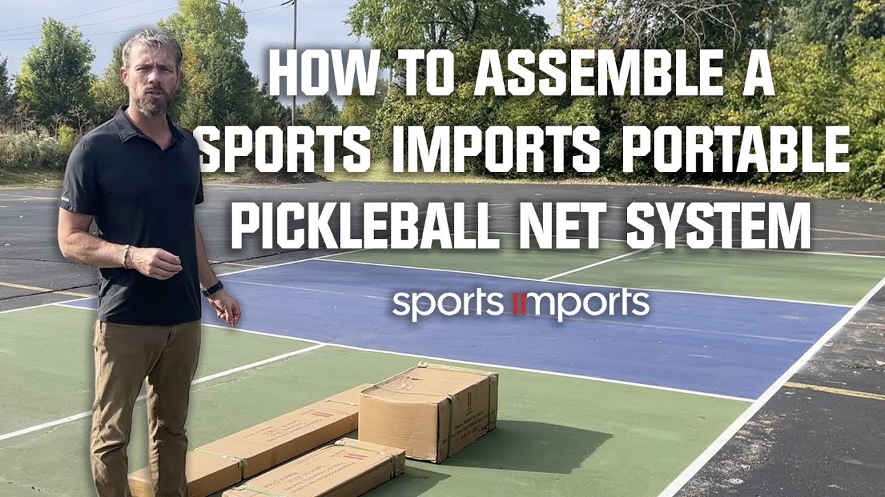 How to Assemble a Sports Imports Portable Pickleball Net System - YouTube