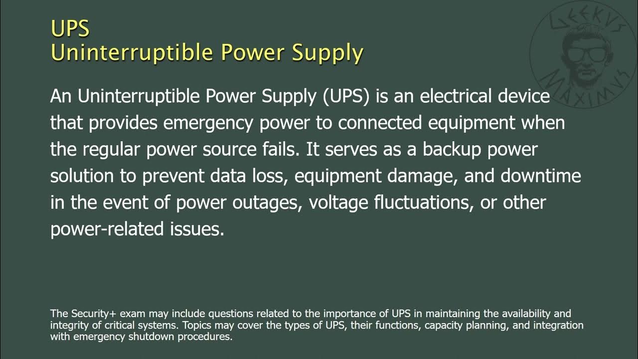 UPS - Uninterruptible Power Supply - YouTube