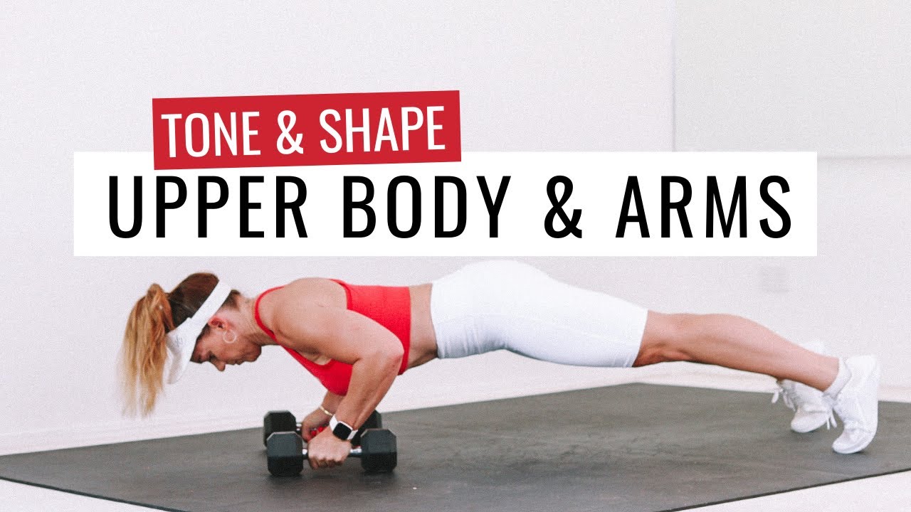 30 MIN SCULPTED Chest, Tri’s & Shoulders WORKOUT At Home | With ...