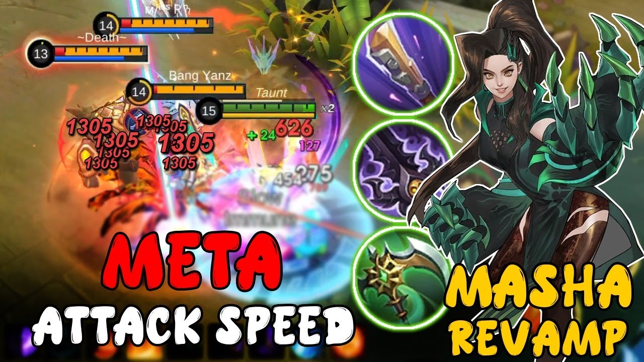 Revamp Masha! No More One Shot ~ No More Tank Build! Attack Speed Meta ...