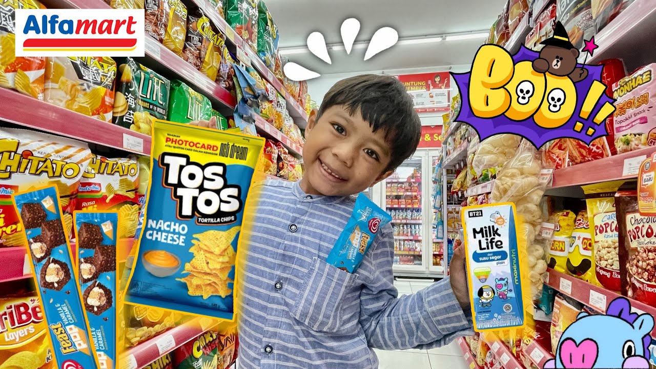 AIDEN BELANJA SERBA WARNA BIRU DI ALFAMART🅿️ ES KRIM VIRAL BALOK FEAST ...