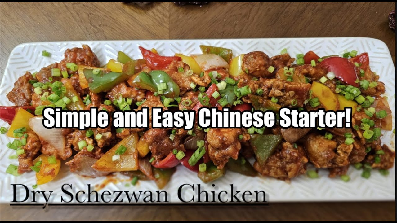 Dry Schezwan Chicken || Chinese Starter || Chinese Style Recipe - YouTube